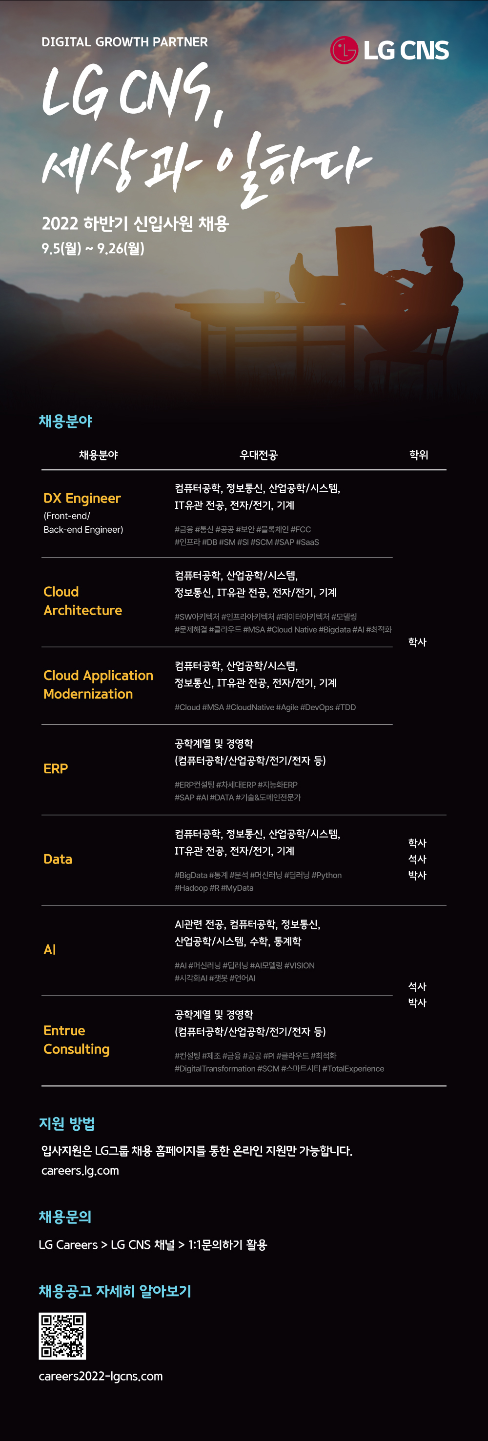 LG CNS 채용공고 하반기 신입사원 채용 | 2022년 채용