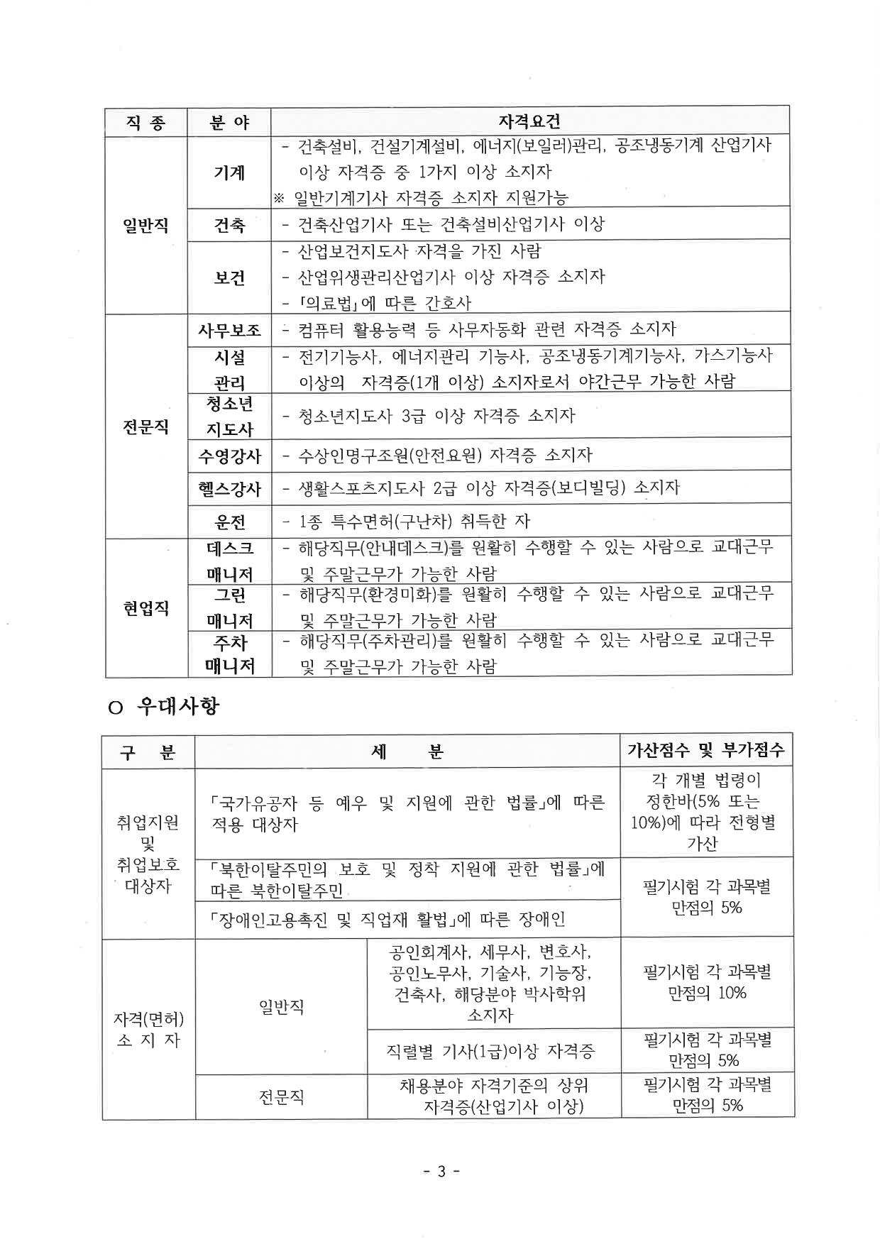 인천광역시서구시설관리공단 채용공고 2023 신입 일반사무 사무보조 운전·운송 환경관리 고객응대·cs 안전·품질·관리