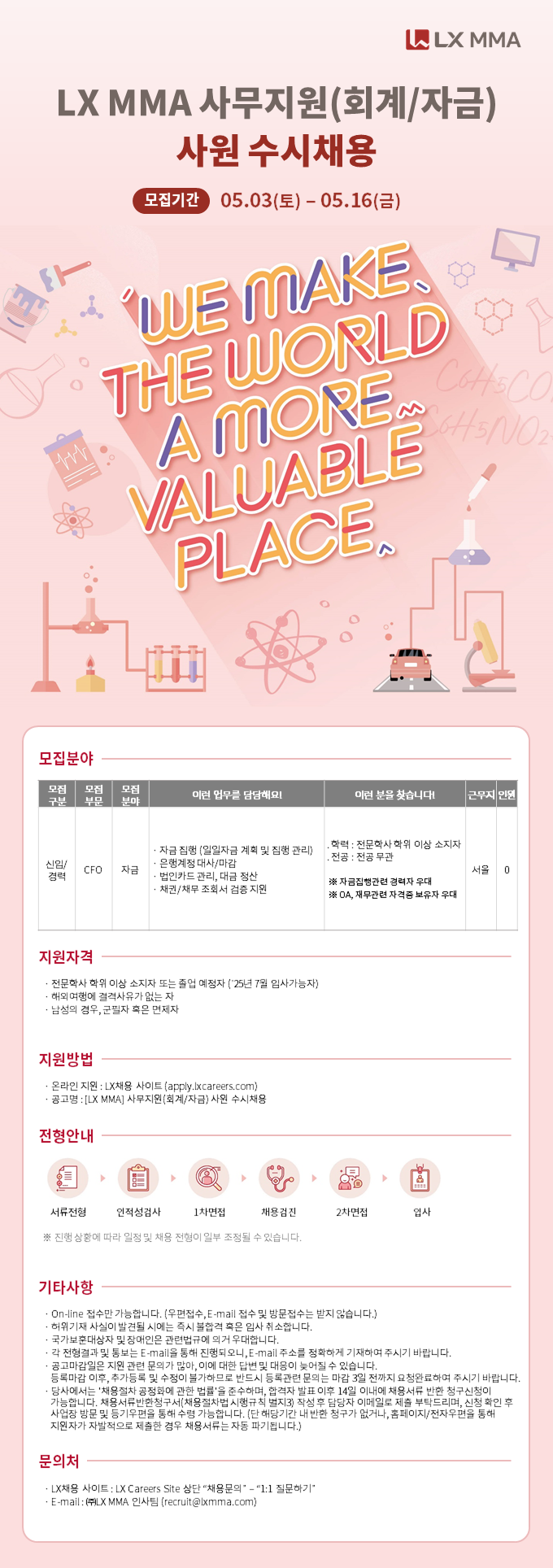 LX MMA 채용공고 사무지원(회계/자금) 사원 수시채용 | 2025년 채용
