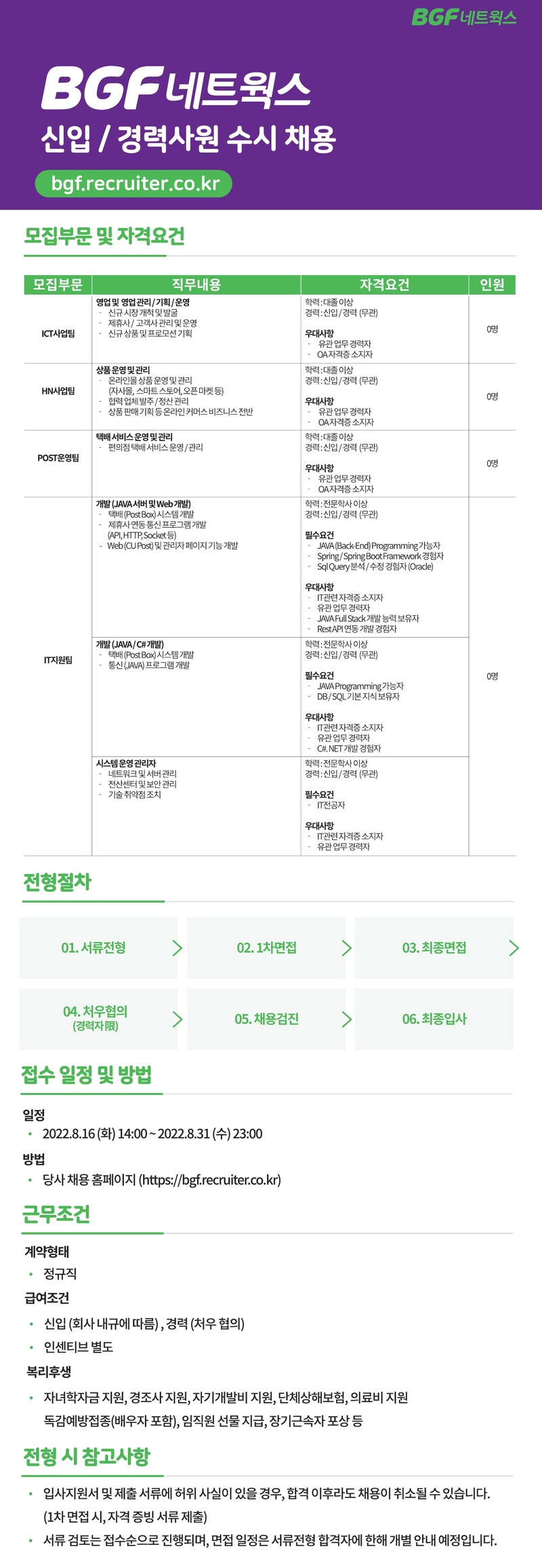 BGF네트웍스 채용공고 신입 / 경력사원 수시 채용 | 2022년 채용
