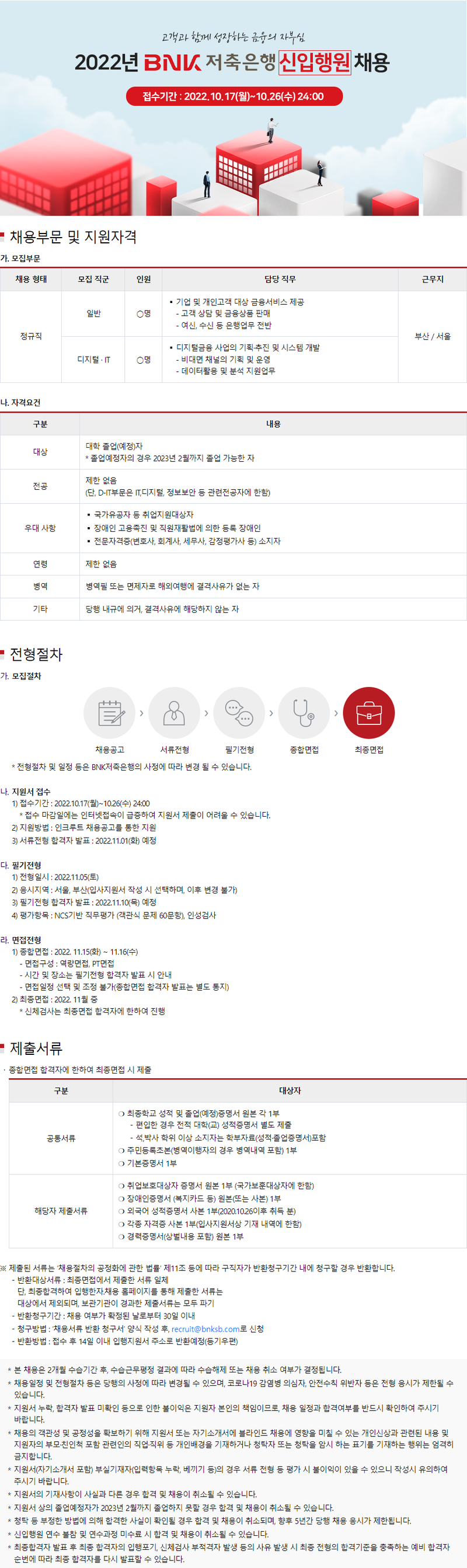 BNK저축은행 채용공고 2022년 신입행원 채용 | 2022년 채용